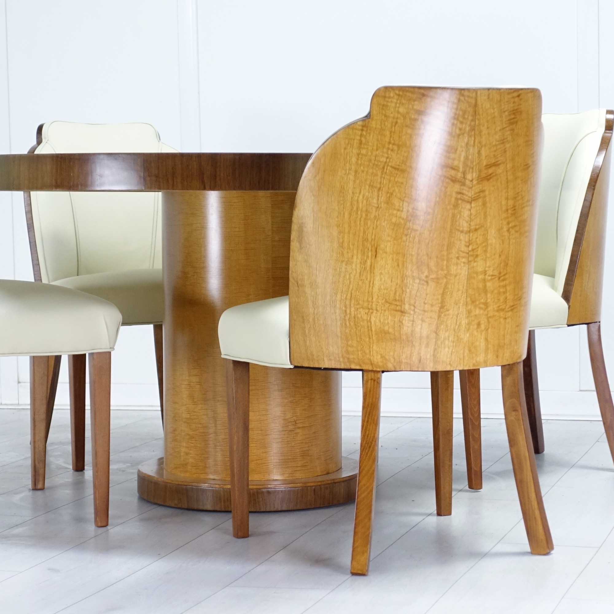 Art Deco Round Dining Table and Cloud Chairs Epstein 1930’s RESERVED.