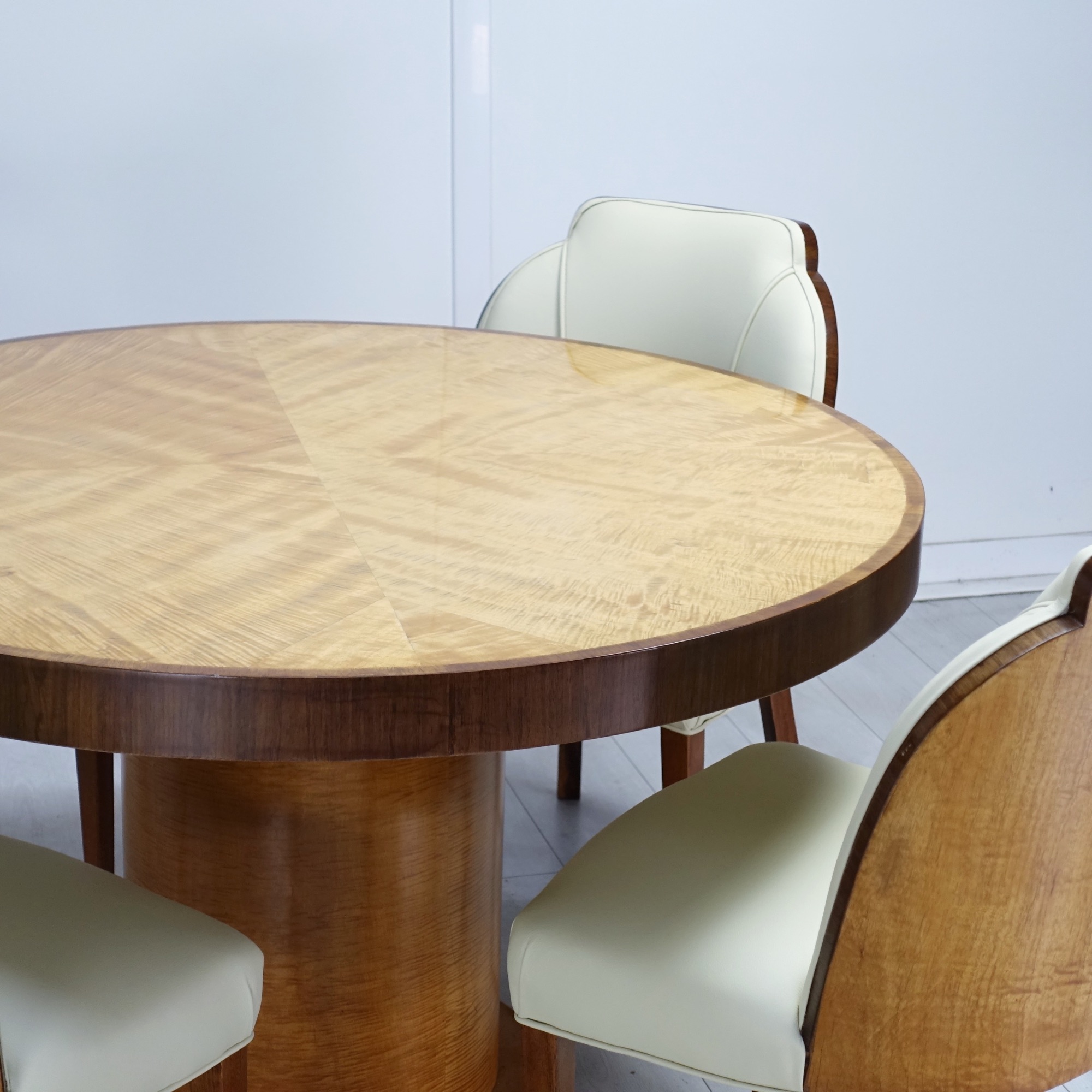 Art Deco Round Dining Table and Cloud Chairs Epstein 1930’s RESERVED.