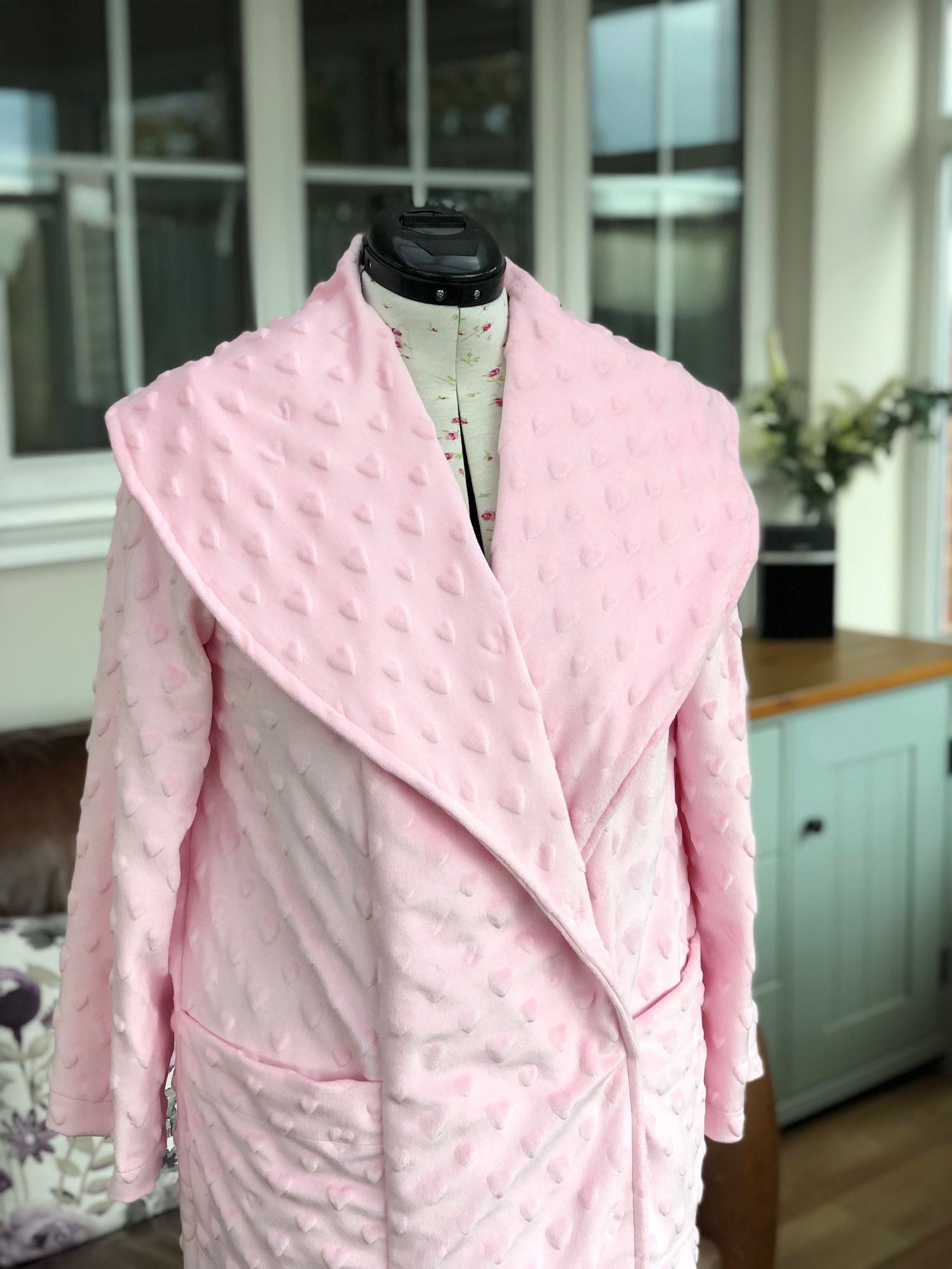 Pink Heart Embossed Fleece Fabric - Product Review - Just Sew Helen's ...