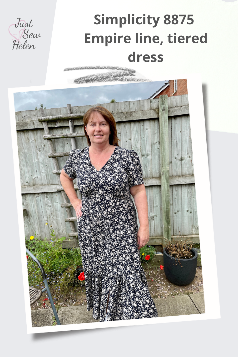 Simplicity 8875 - Navy viscose - Just Sew Helen's Sewing Diary