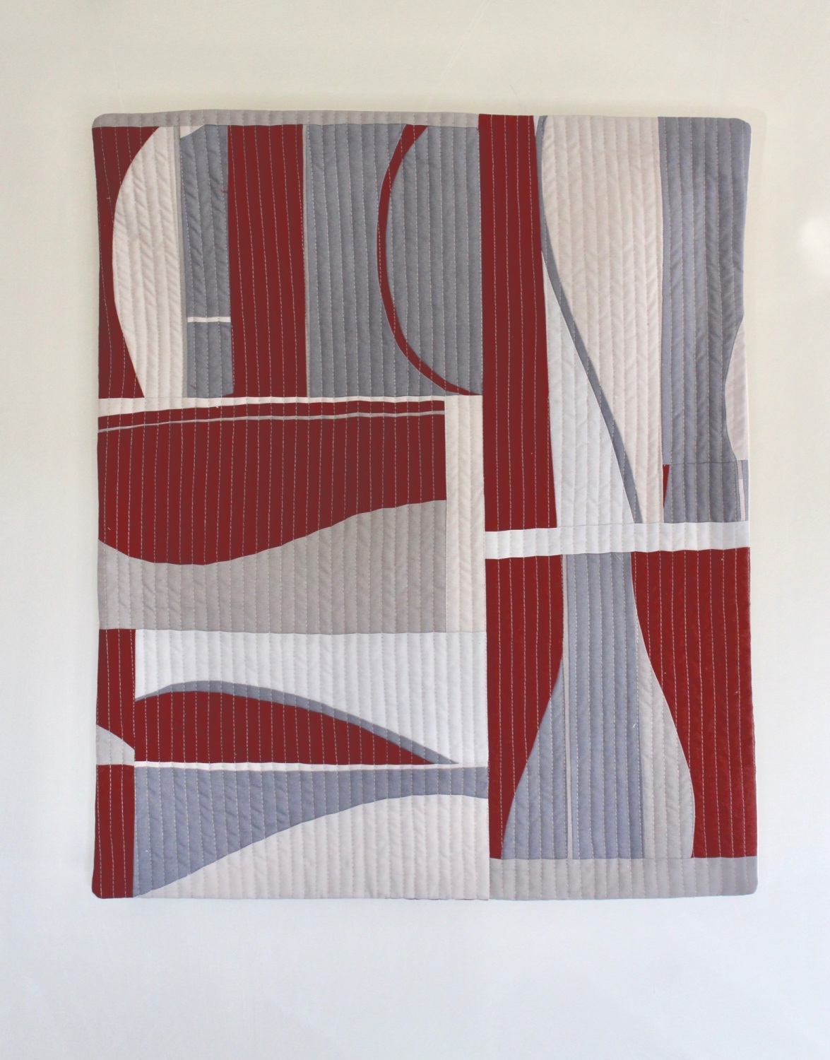 'Movement' - a modern abstract quilted patchwork wall hanging