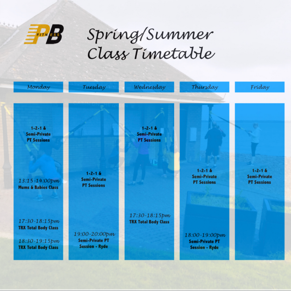 TIMETABLE - PB FITNESS