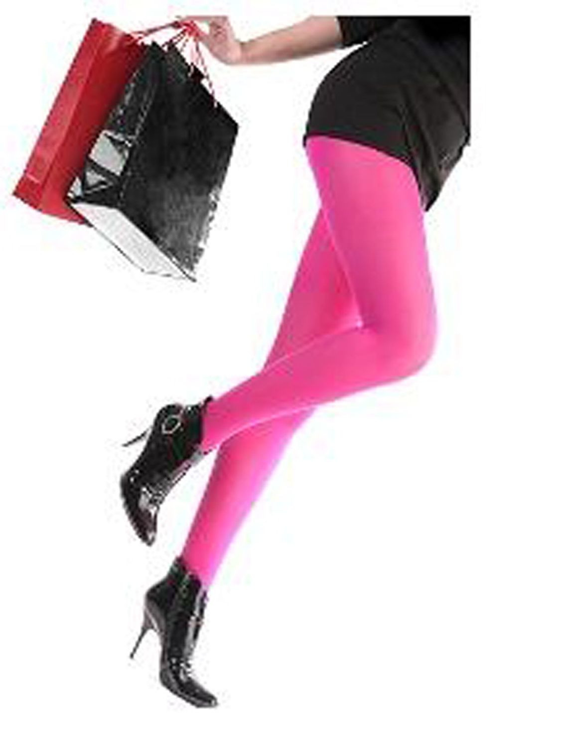 Flirt 80 Denier Tights in Fluorescent Pink one size