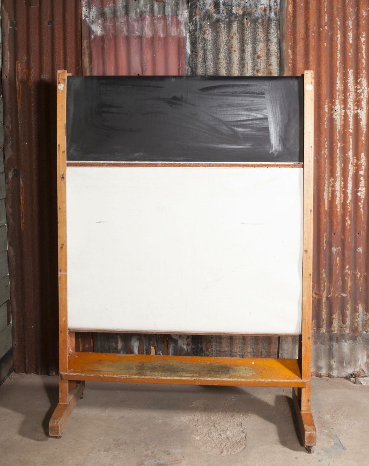 Revolving Black & white wipe off board