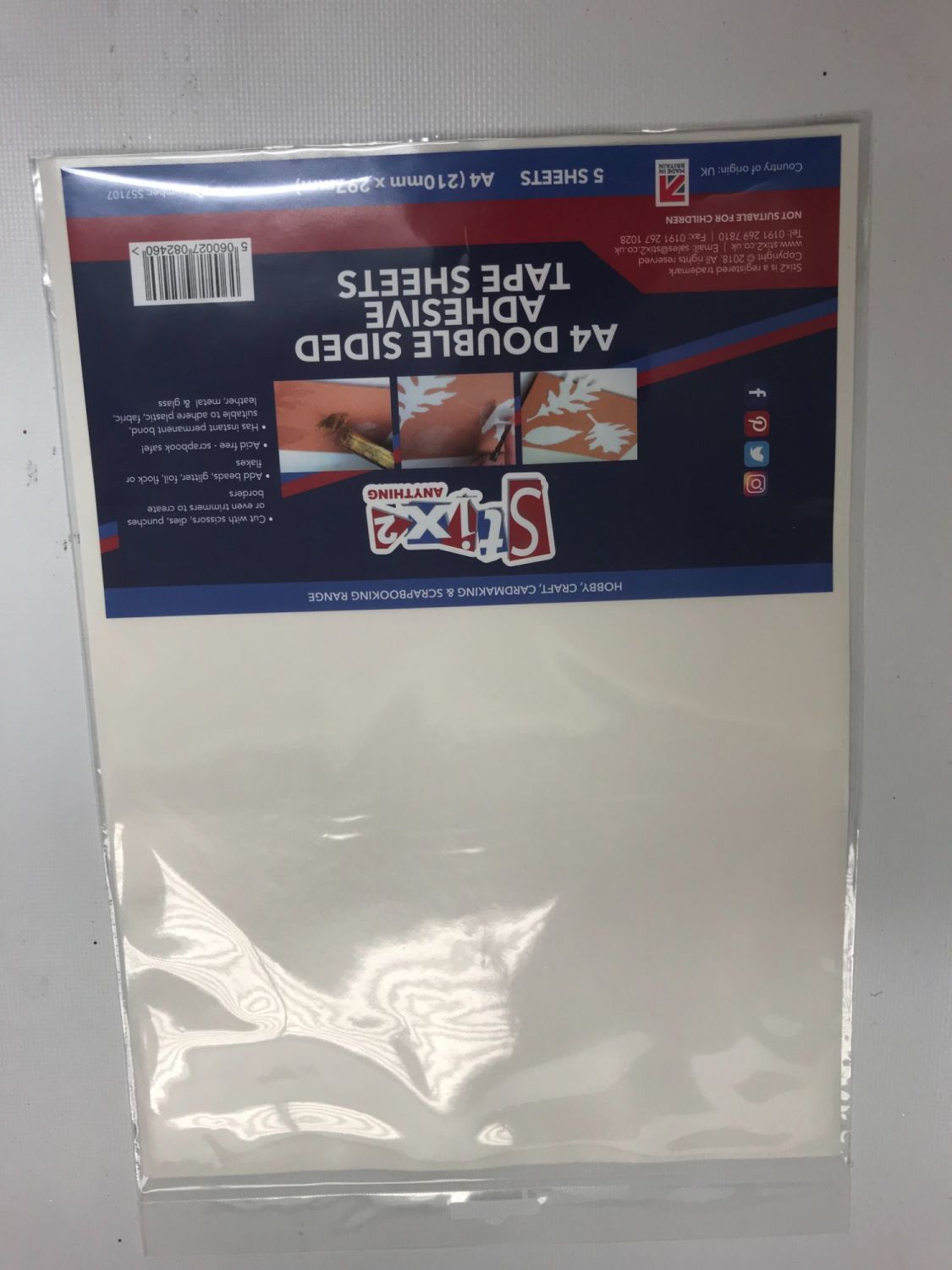 Double Sided A4 Adhesive Tape Sheets - 210mm x 297mm (A4)