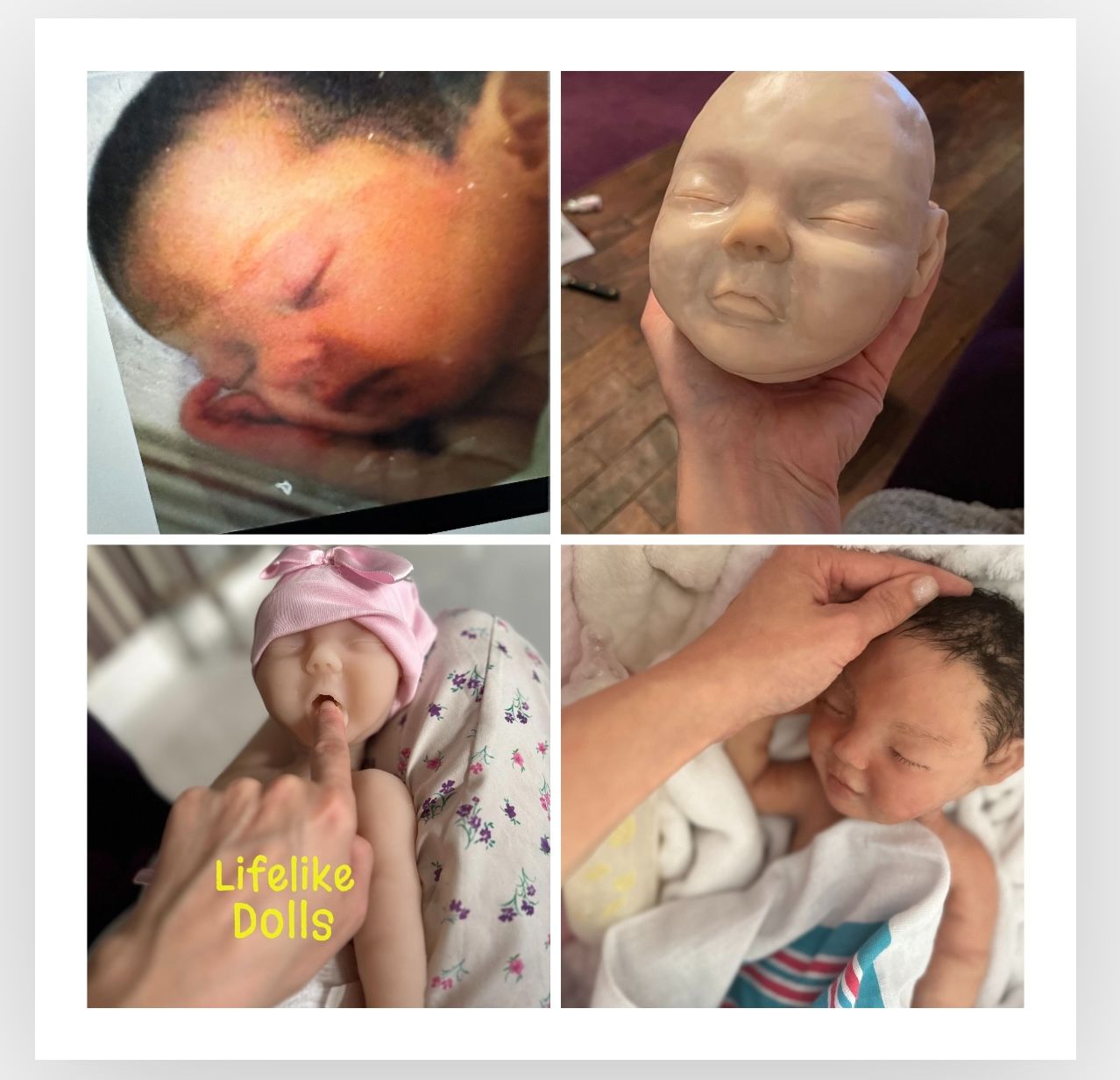 Prototype Portrait photo Baby personalised Hand sculpted Silicone Doll