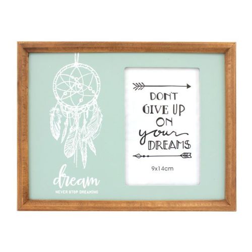 Feather Dream Catcher Photo Frame with inspirational quote