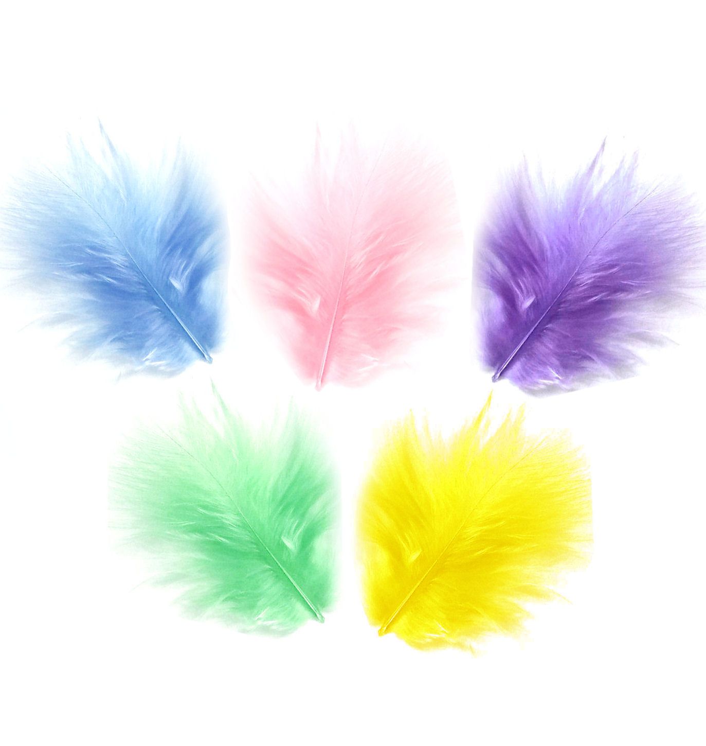 Pastel Shade Feathers | Small Marabou | Feather Planet