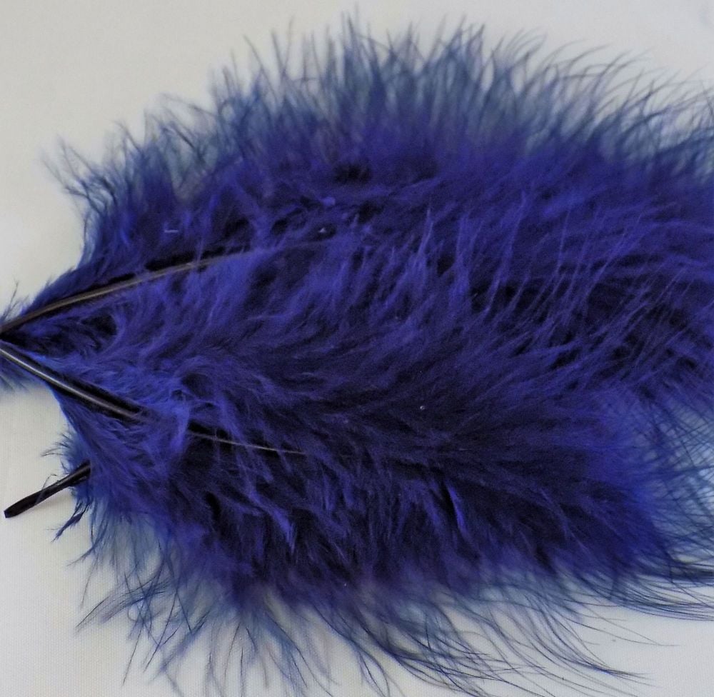 Navy Blue Feathers | Large Marabou | Feather Planet