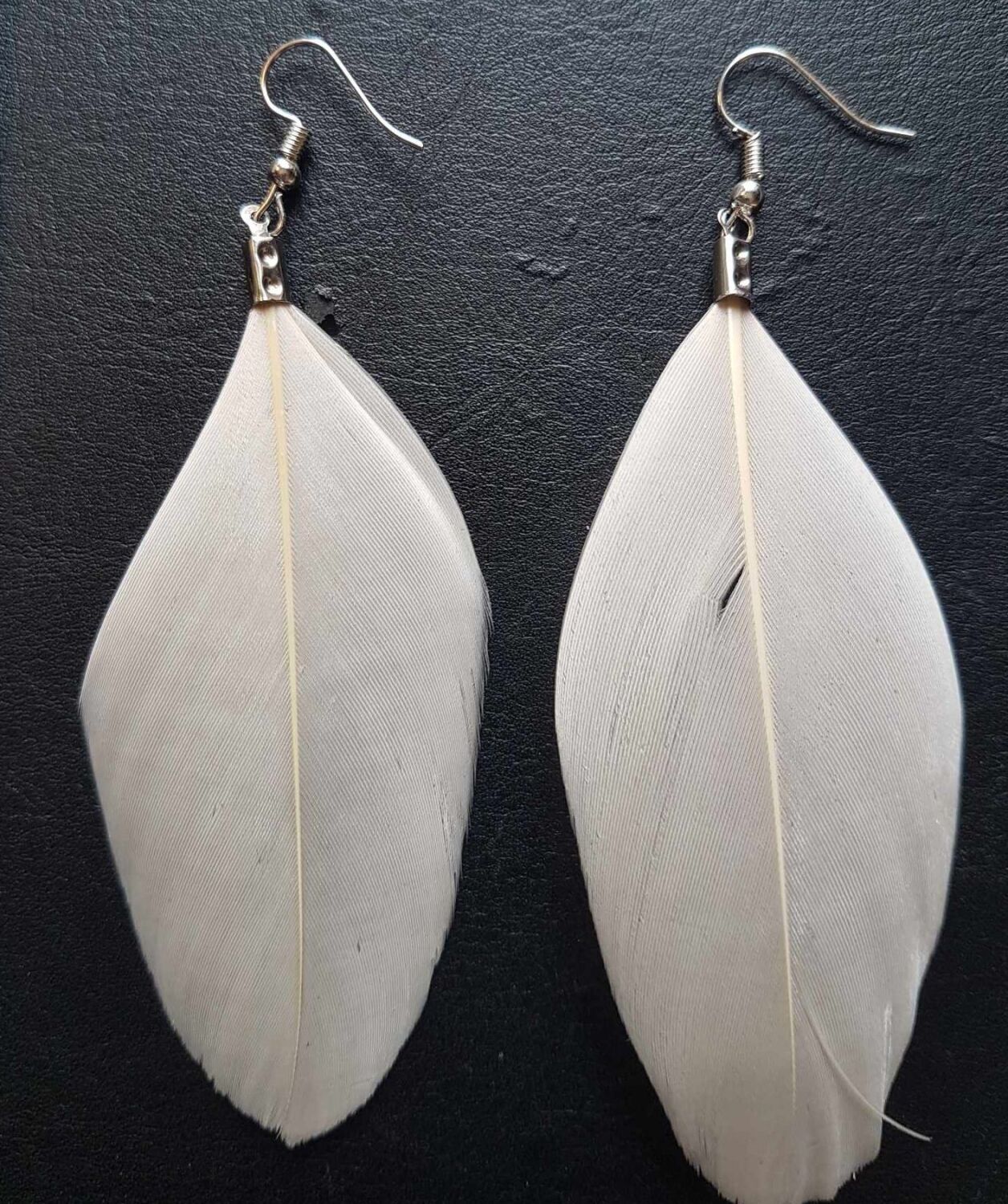 Feather Earrings Ivory: Handcrafted | Feather Planet