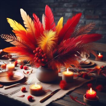 How to include feathers on Bonfire Night