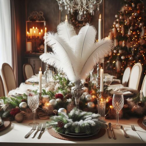 Using Feathers at Christmas Time