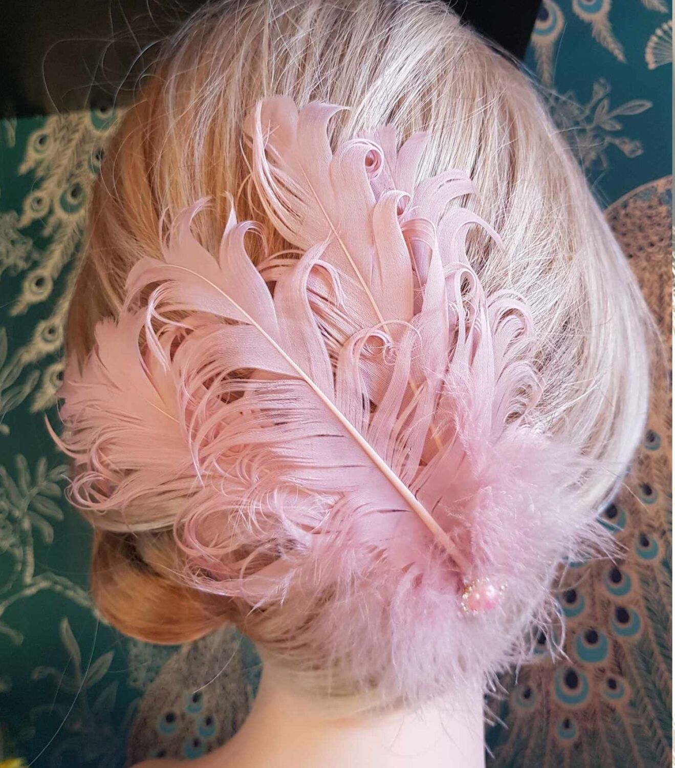 Dusky Rose Pink Flapper Clip: Handcrafted | Feather Planet