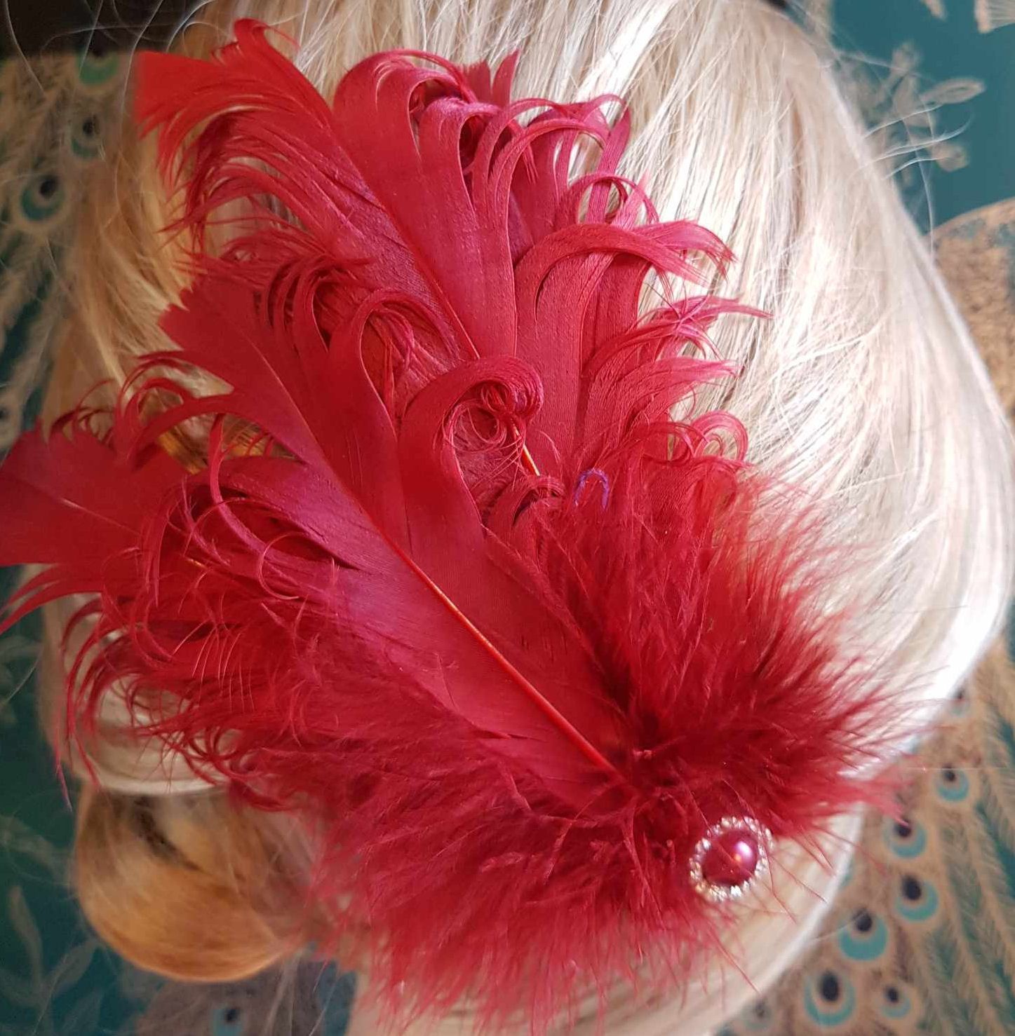 Feather Hair Clip: Burgundy Headpiece | Feather Planet