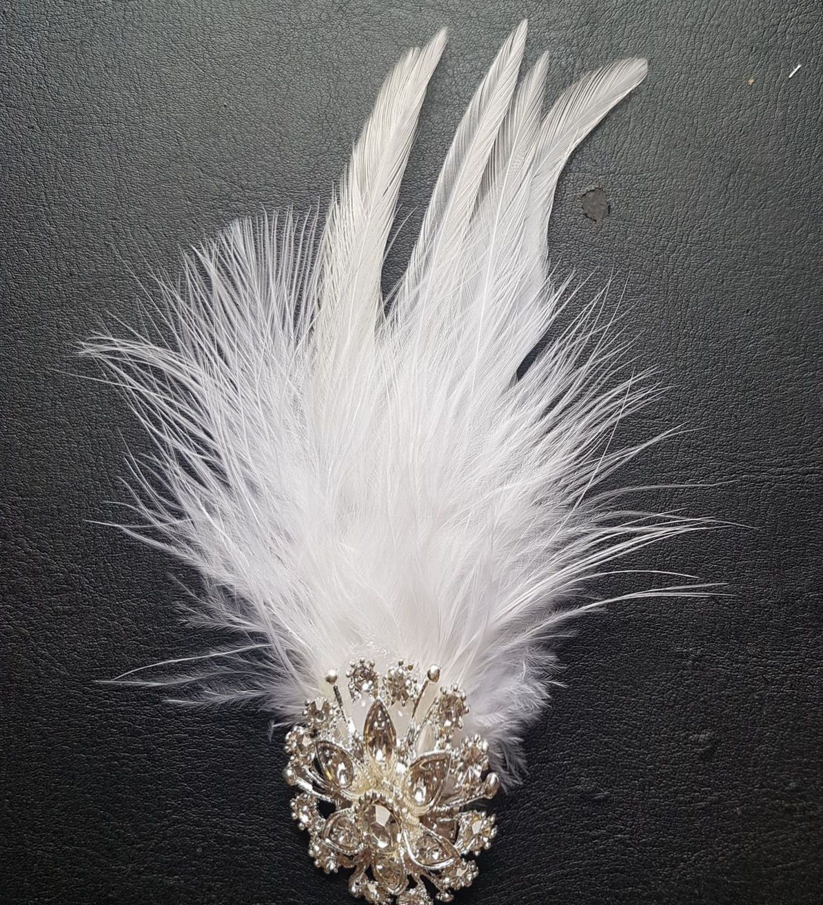 White Bridal Feather Brooch | Feather Jewellery | Feather Planet
