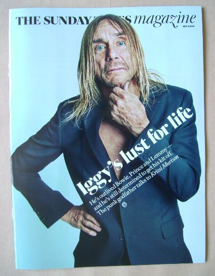 The Sunday Times magazine - Iggy Pop cover (8 May 2016)