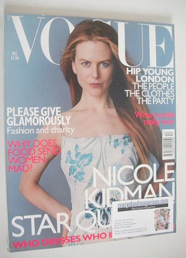 British Vogue magazine - December 1998 - Nicole Kidman cover