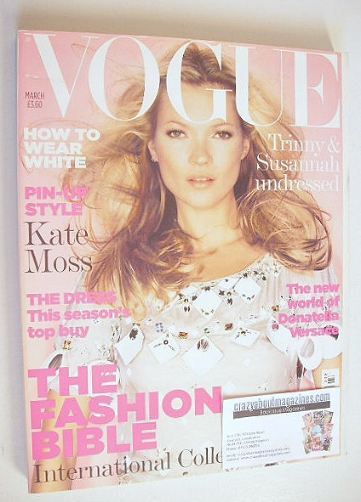 British Vogue magazine - March 2006 - Kate Moss cover