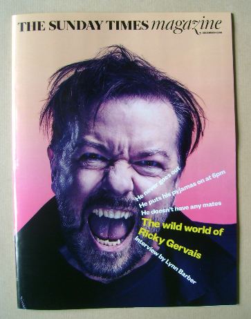 The Sunday Times magazine - Ricky Gervais cover (4 December 2016)