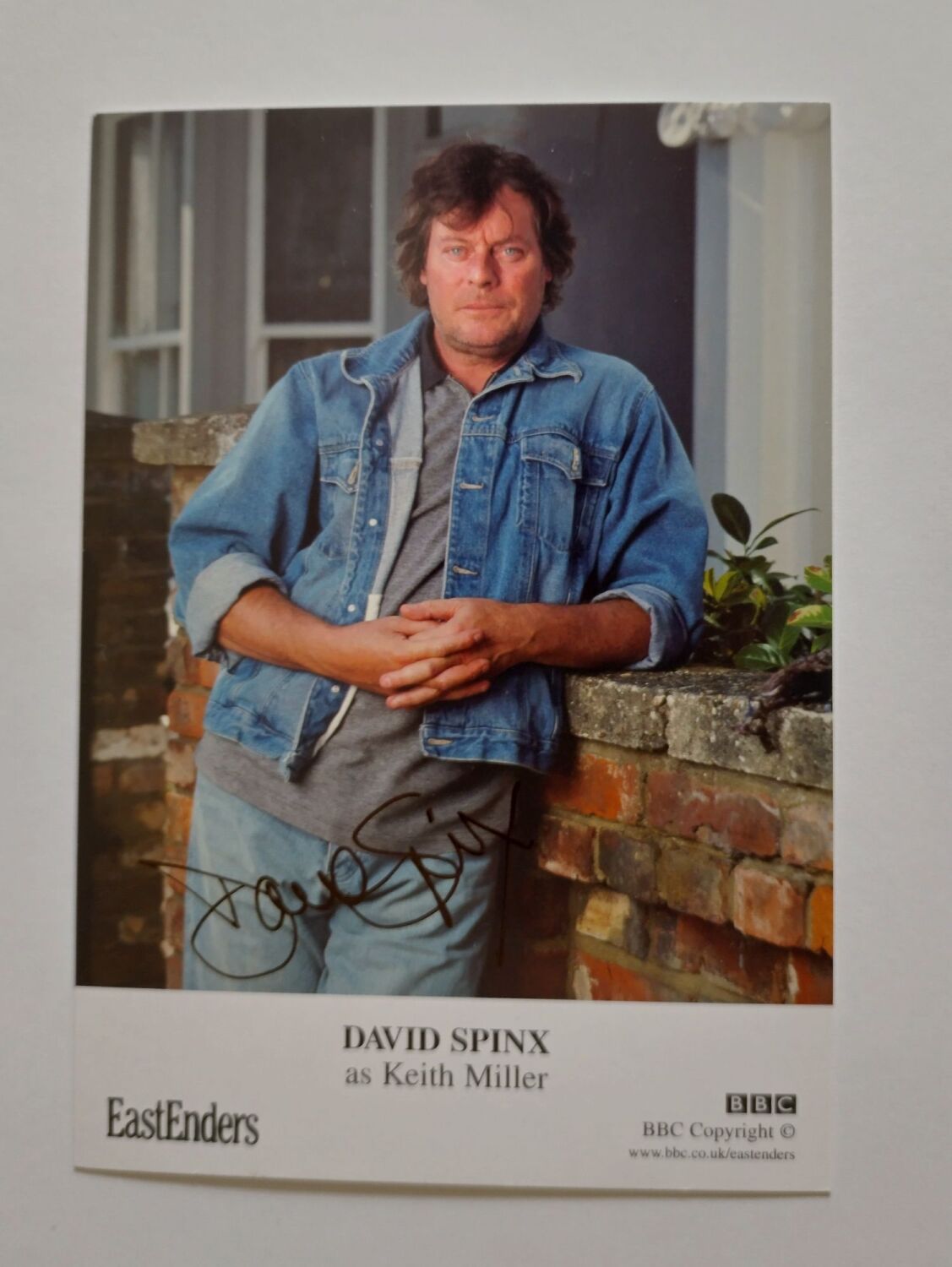 David Spinx autograph (hand-signed EastEnders cast card)