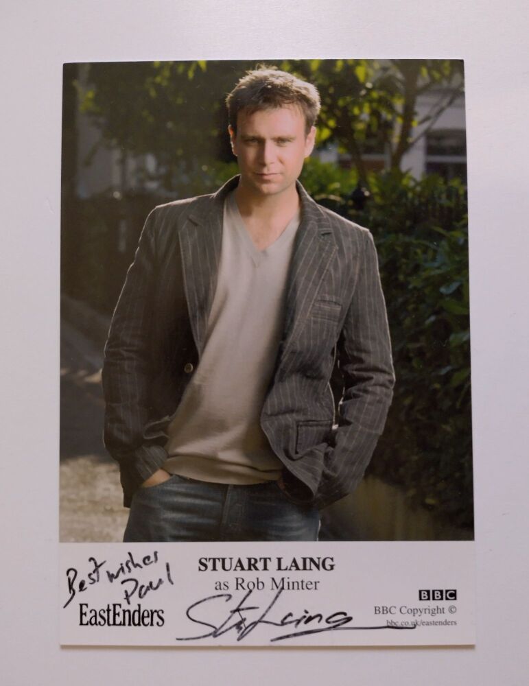 Stuart Laing autograph (hand-signed EastEnders cast card)