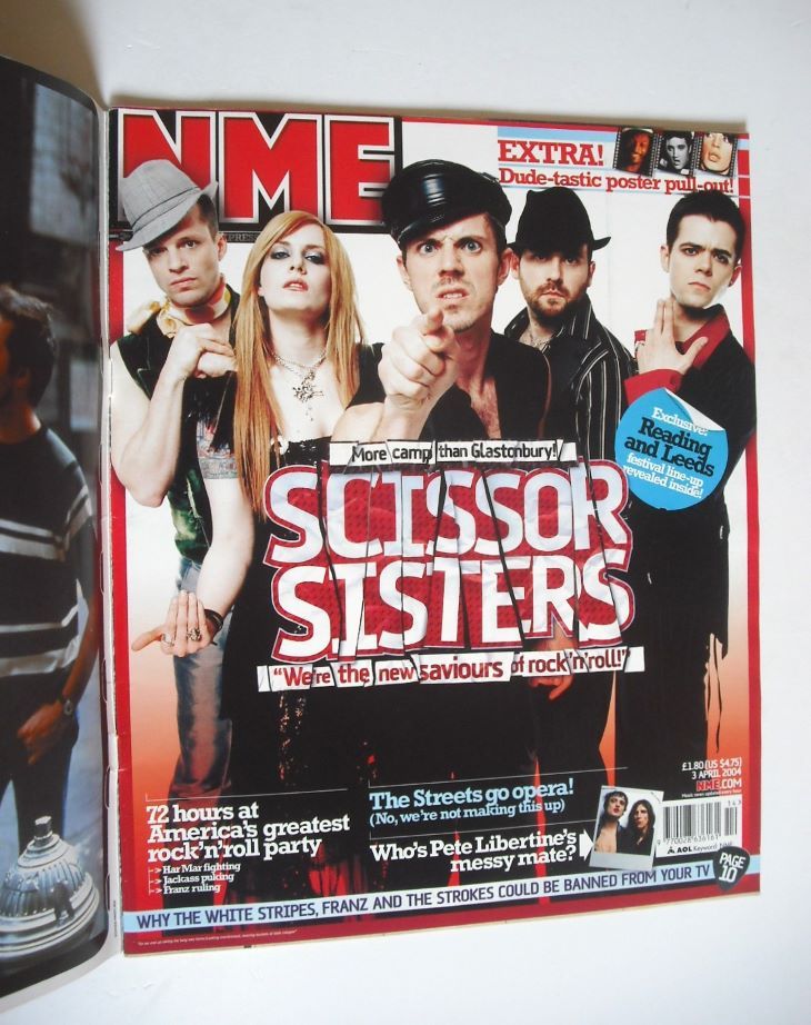 NME magazine - Scissor Sisters cover (3 April 2004)