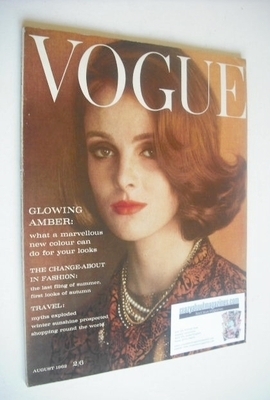 British Vogue magazine - August 1962 (Grace Coddington cover)