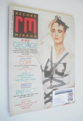 Record Mirror magazine - Boy George cover (14 March 1987)