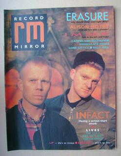 Record Mirror magazine - Erasure cover (28 March 1987)