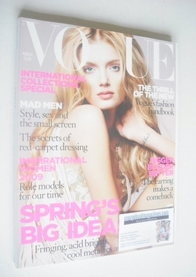 British Vogue magazine - March 2009 - Lily Donaldson cover