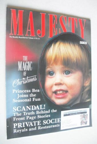 Majesty magazine - Princess Beatrice cover (December 1990 - Volume 11 ...