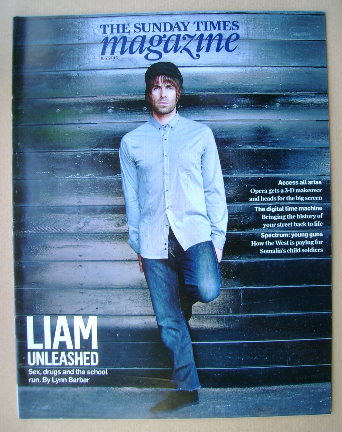 The Sunday Times magazine - Liam Gallagher cover (18 July 2010)