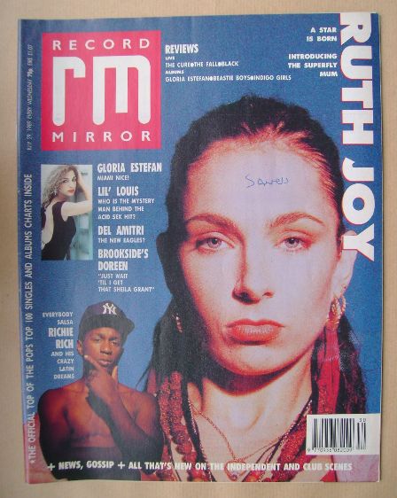 Record Mirror magazine - Ruth Joy cover (29 July 1989)
