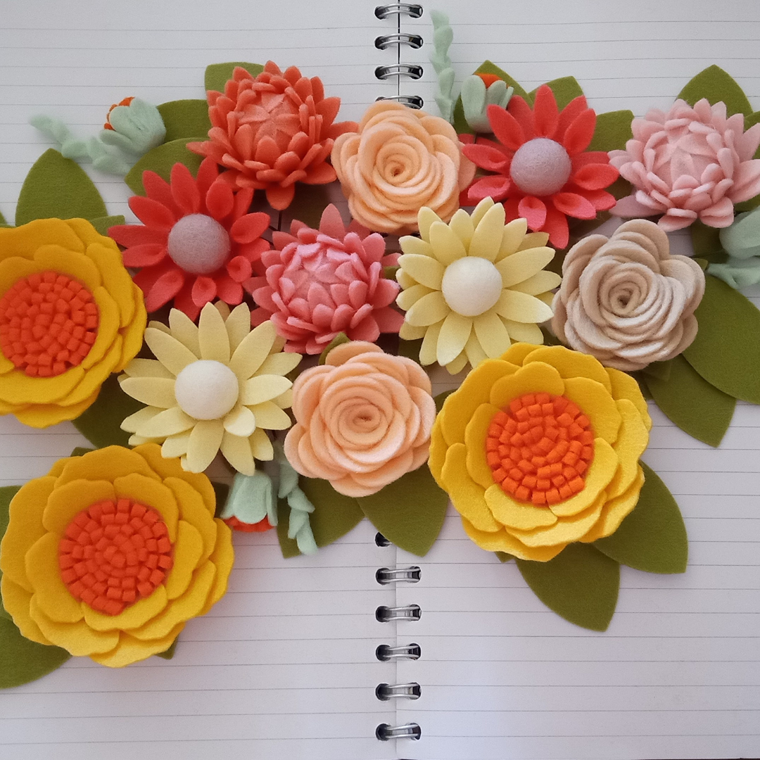 Handmade Felt Flower Decorations and Gifts.