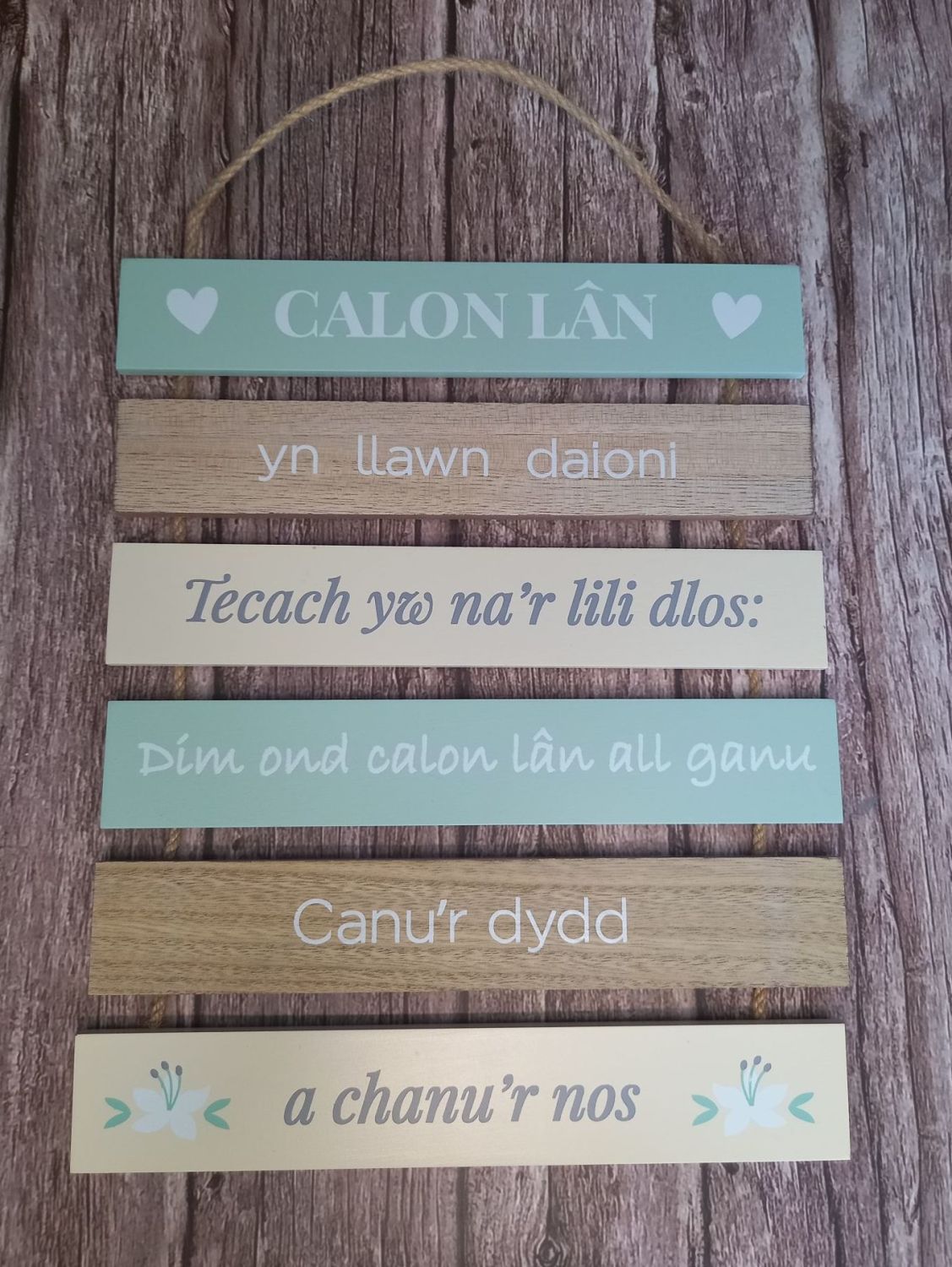 Slatted plaque - Welsh Decor & Gifts - Home Cwtches