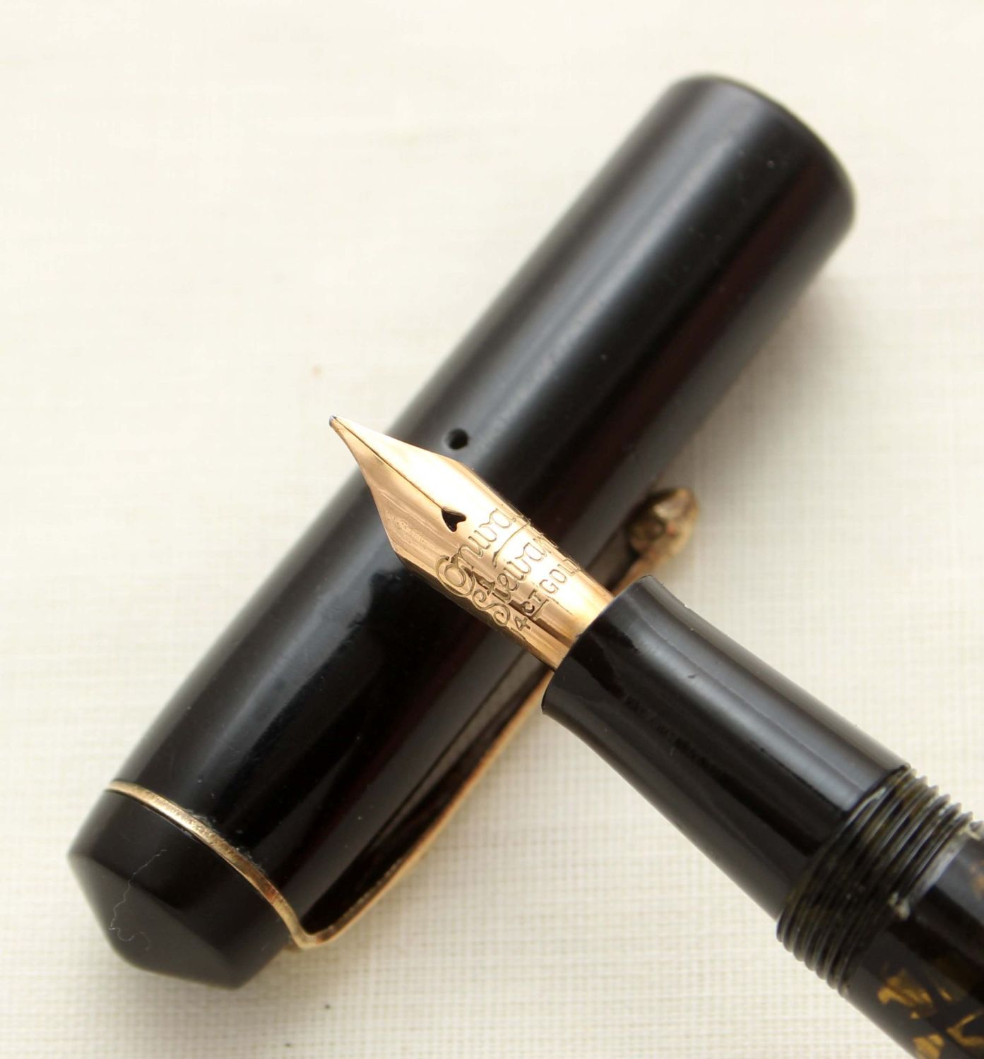 9496 Rare Conway Stewart No.700 Ink Visible in Green Hatched Marble ...