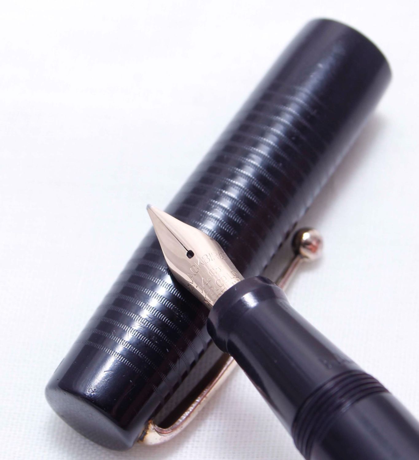 3742. Blackbird (Mabie Todd) Self Filling Fountain Pen in Black Hard ...