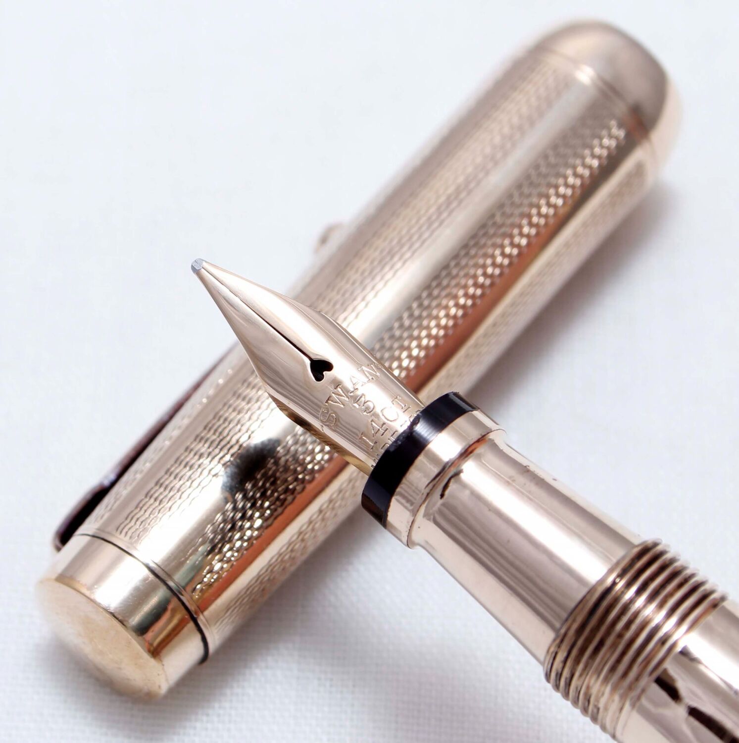 4458 Swan (Mabie Todd) Leverless Fountain Pen in Rolled Gold. Fabulous ...