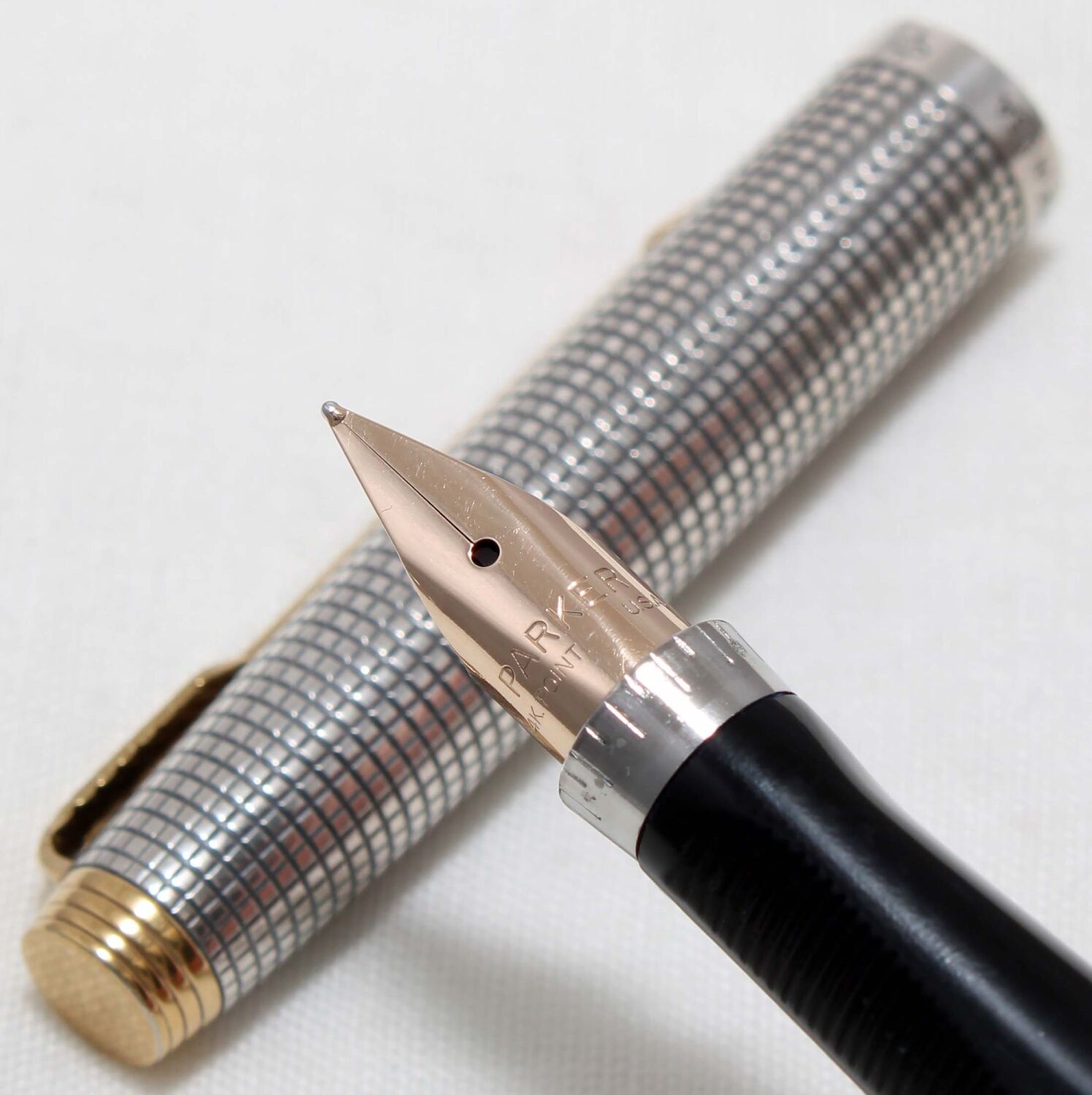 4552 Parker 75 in Sterling Silver Cisele, Rare Flat Tassie Model ...