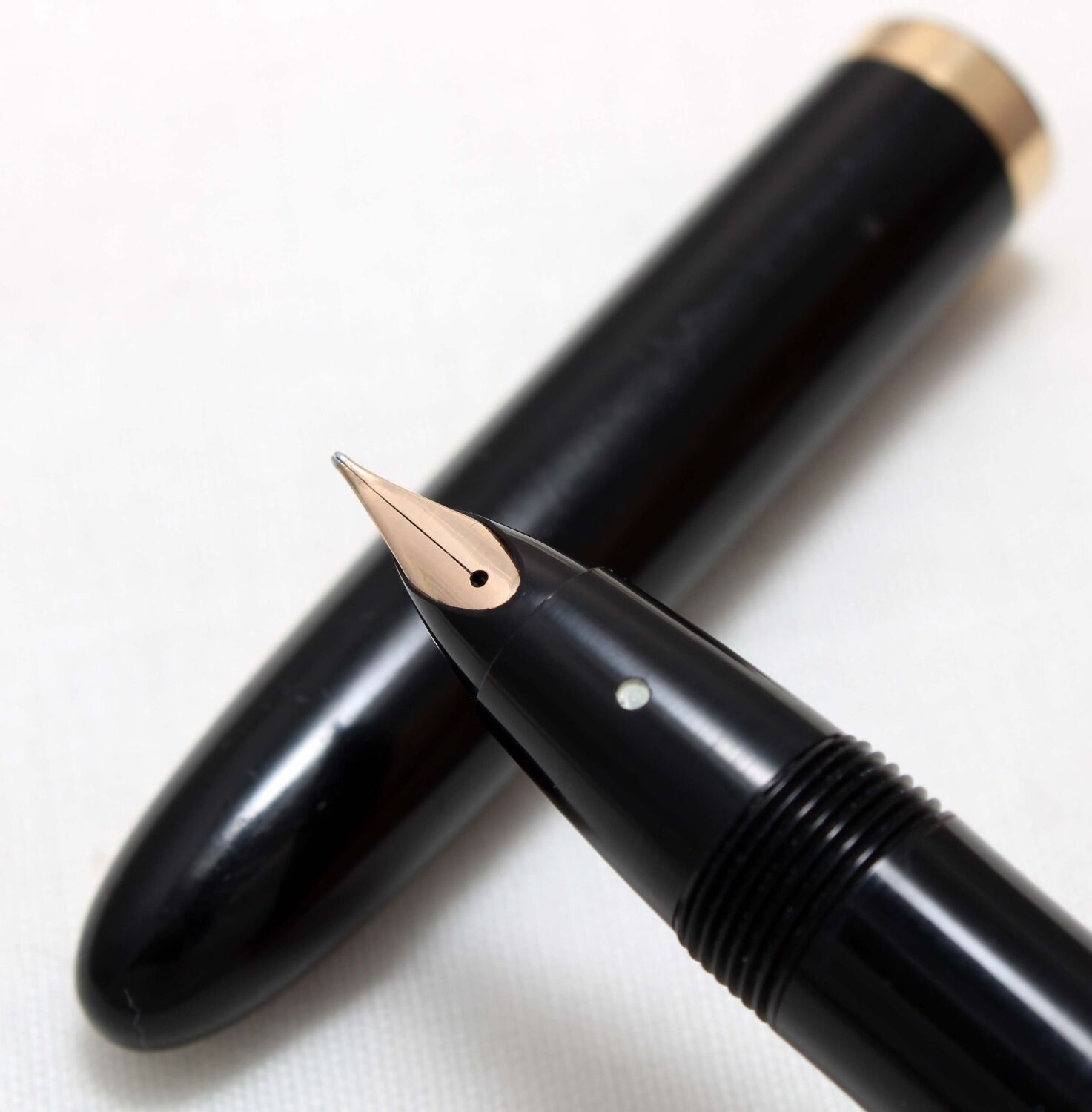 4591 Omas Extra Brevetta 261.T Fountain Pen in Classic Black. Double ...