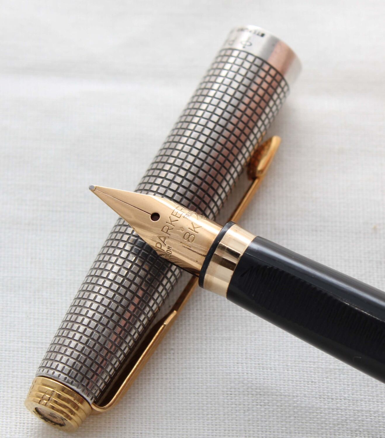 5379 Parker 75 in Sterling Silver Cisele, Medium FIVE STAR Nib.