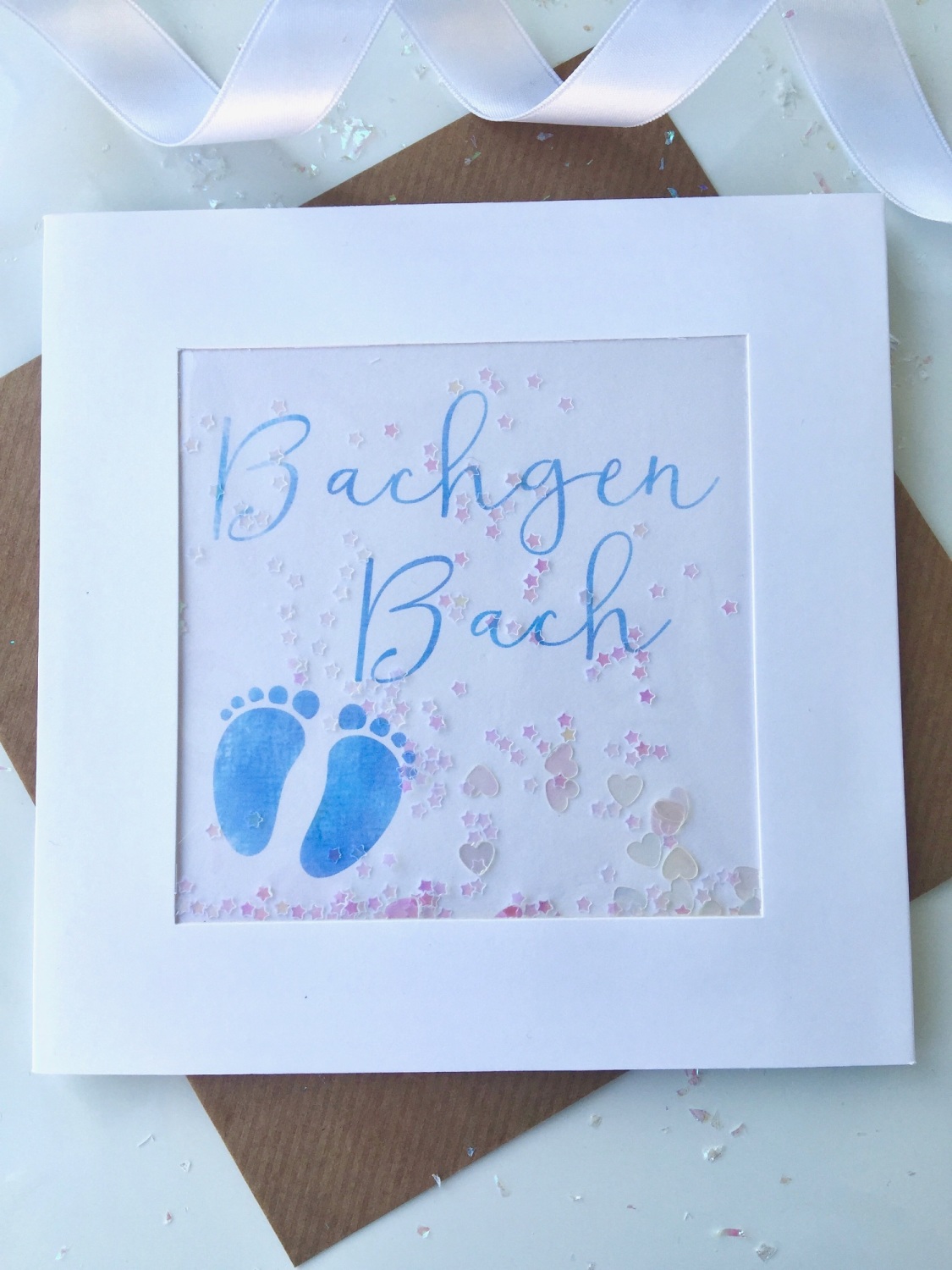 Blue Little Feet - Bachgen Bach - Card
