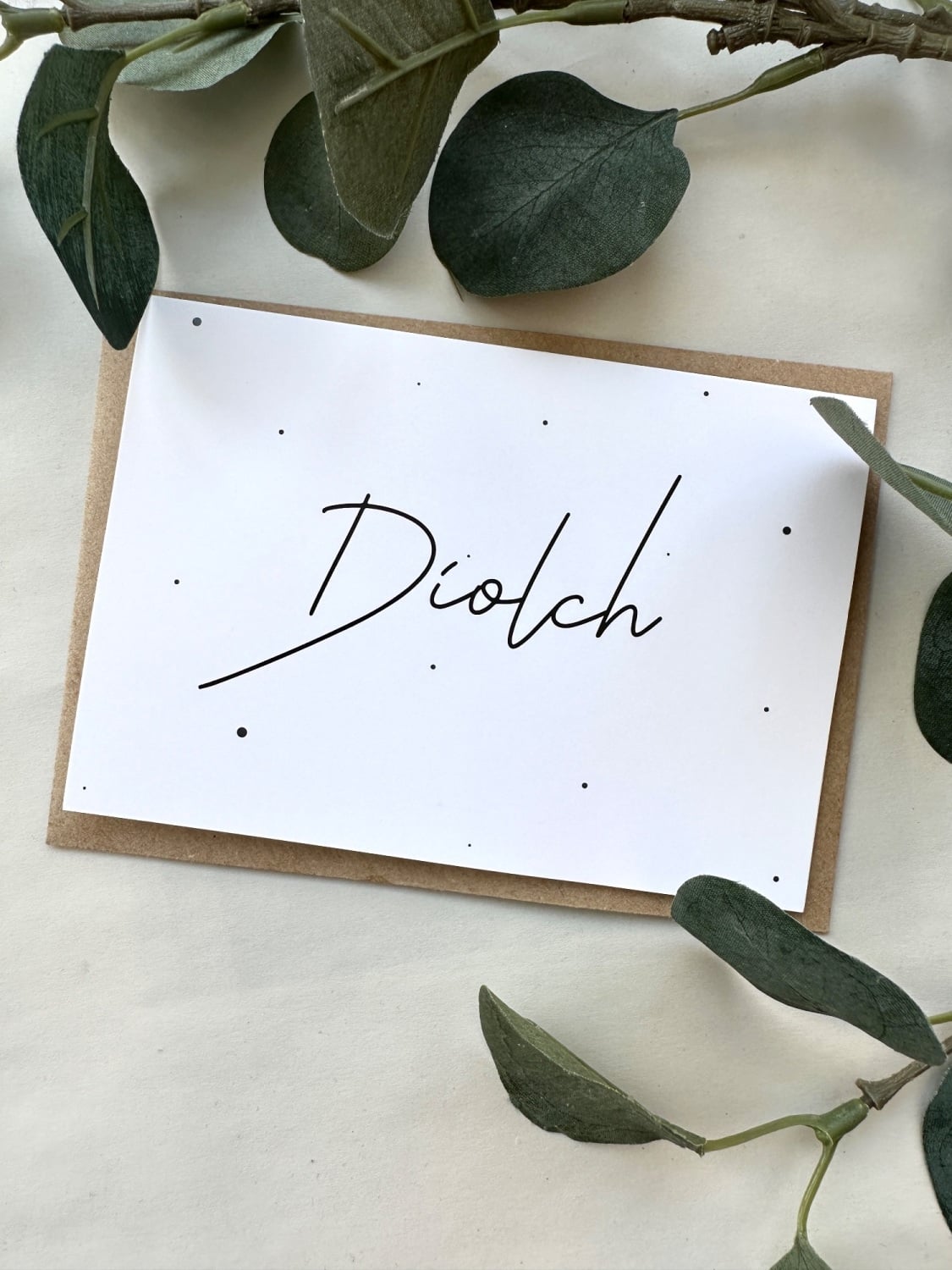 Cerdyn Diolch Cyfoes Bach | Welsh Thank you Small Card