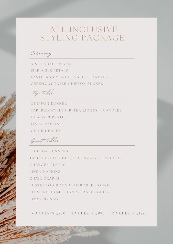 All Inclusive Styling Package