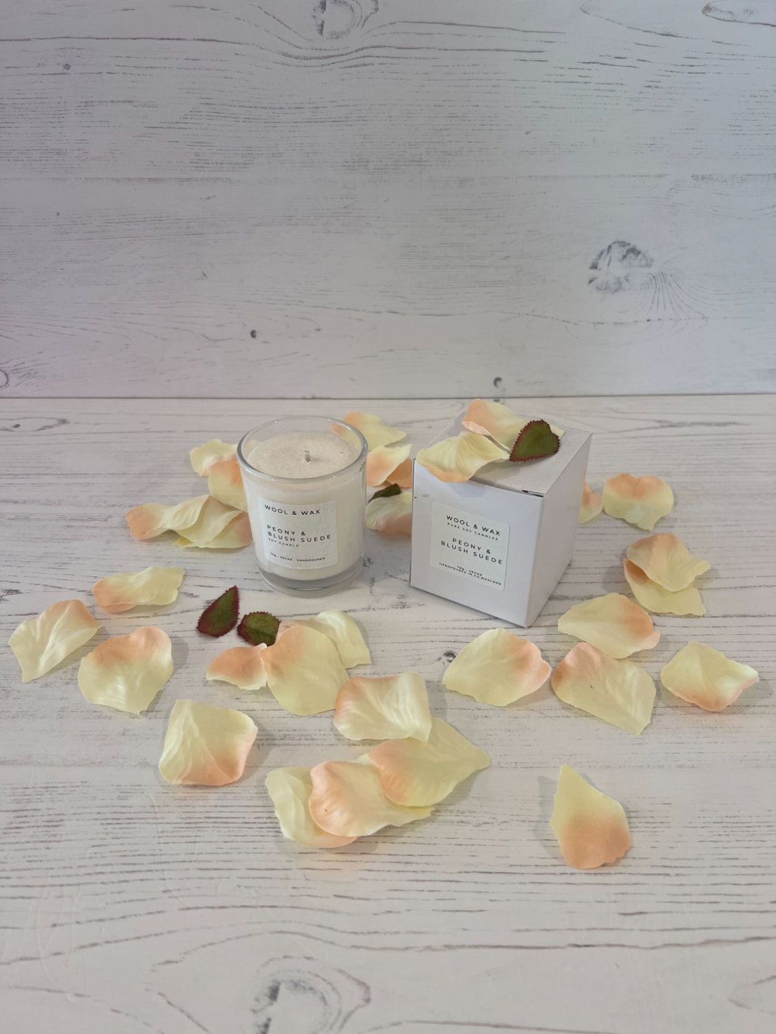 Wool & Wax 'Peony & Blush Suede' Pure Soy Candle