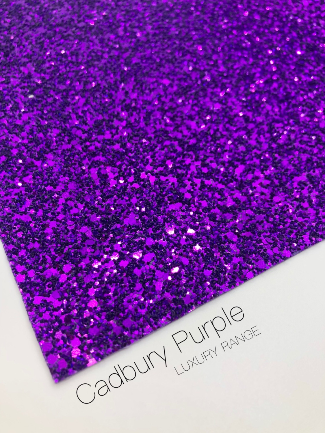 cadbury purple luxury chunky glitter fabric