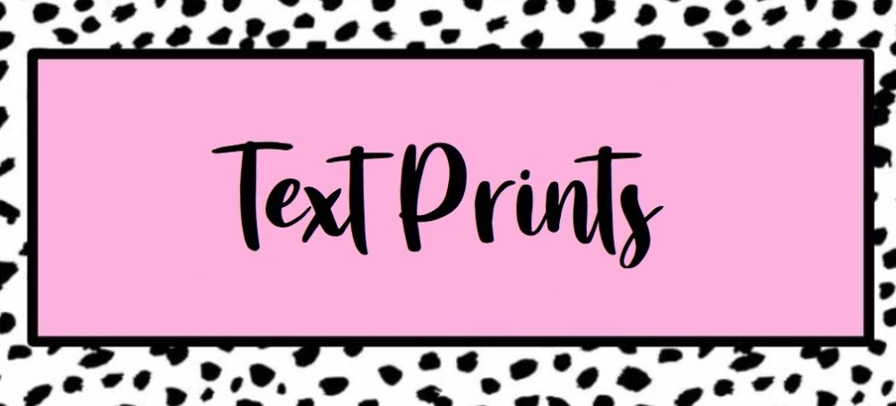 Text Prints - Shop