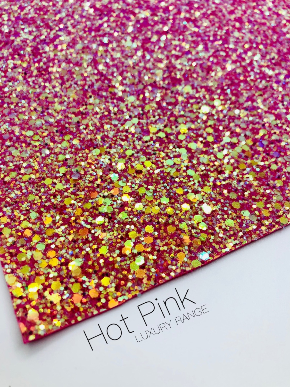 luxury hot pink frosted chunky glitter fabric