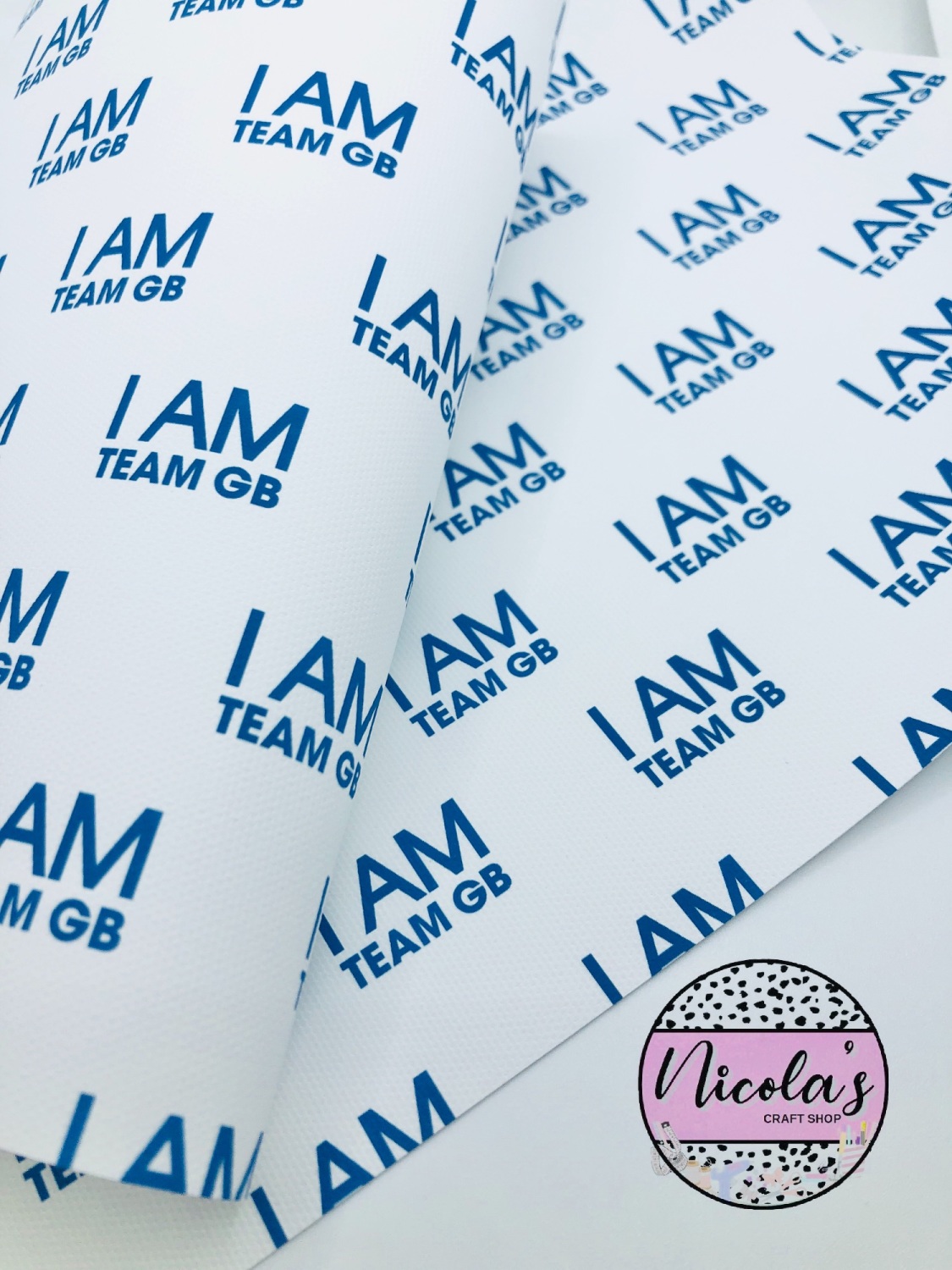 Team gb great britain printed canvas sheet