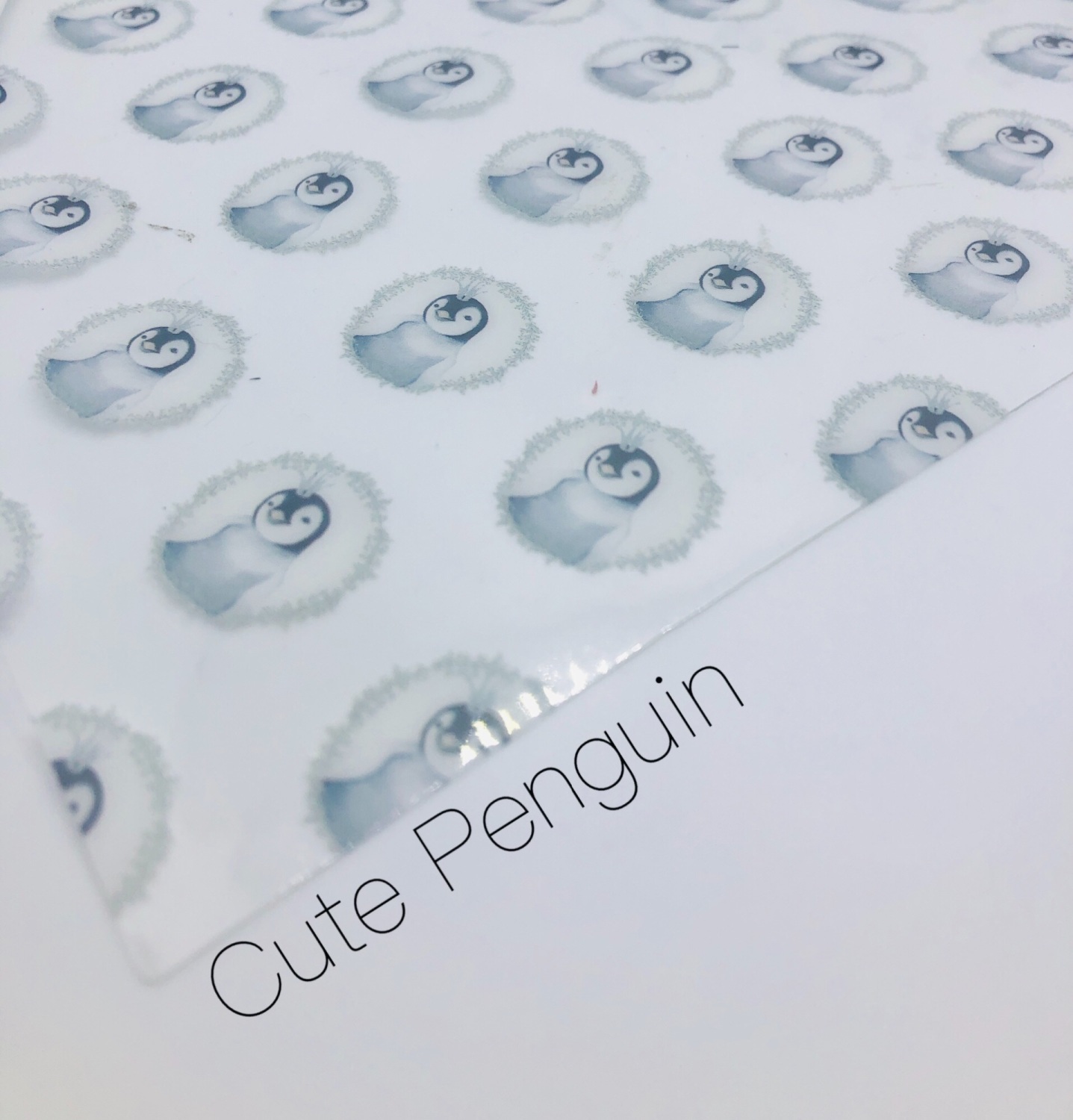 penguin transparent pvc jelly fabric